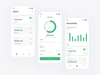 Tangio - Alarm App by Muhammad Khoer Alhabsyi for Pixmycode on Dribbble