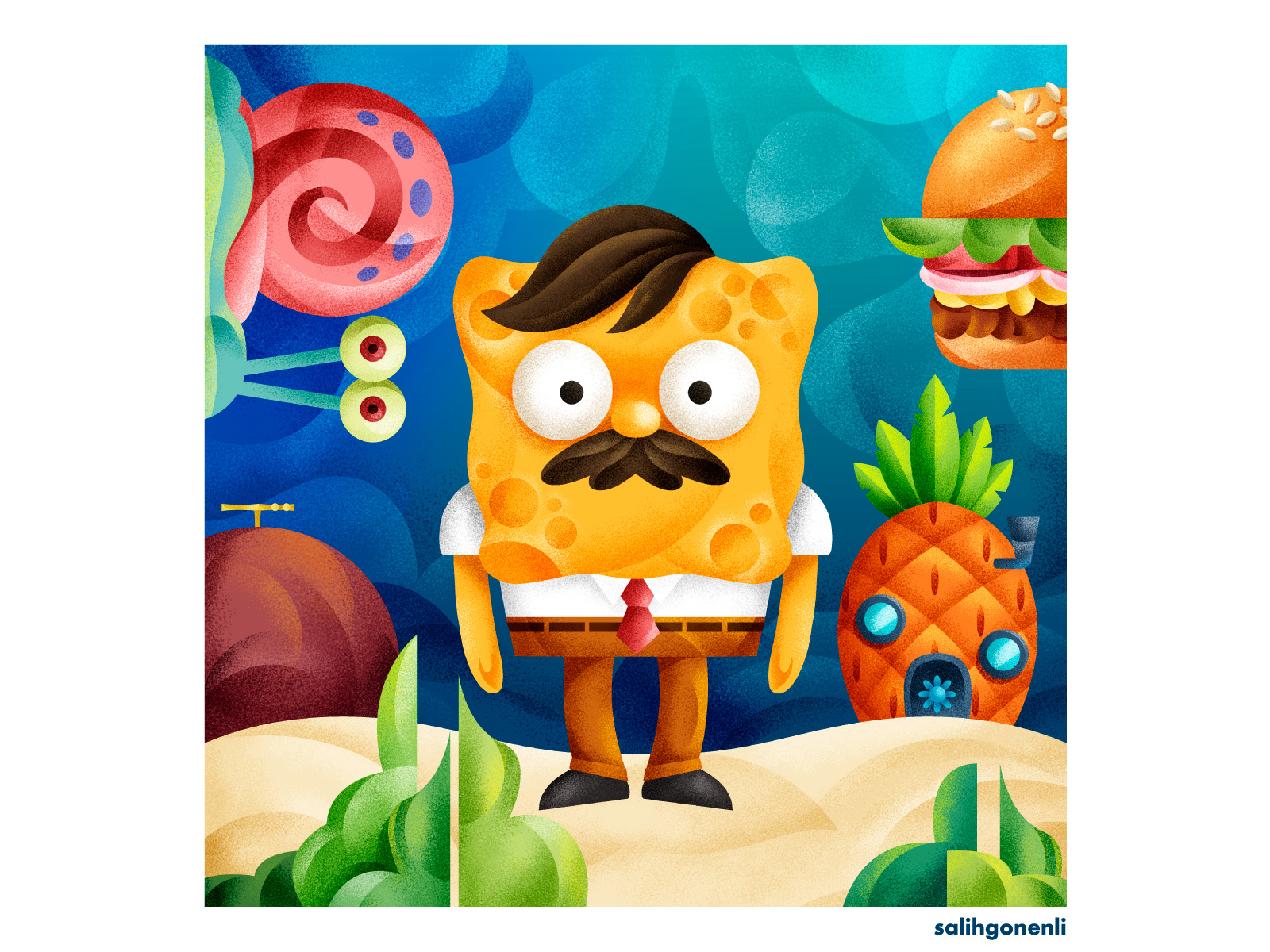 SpongeBob Doodle by Salih Gonenli on Dribbble