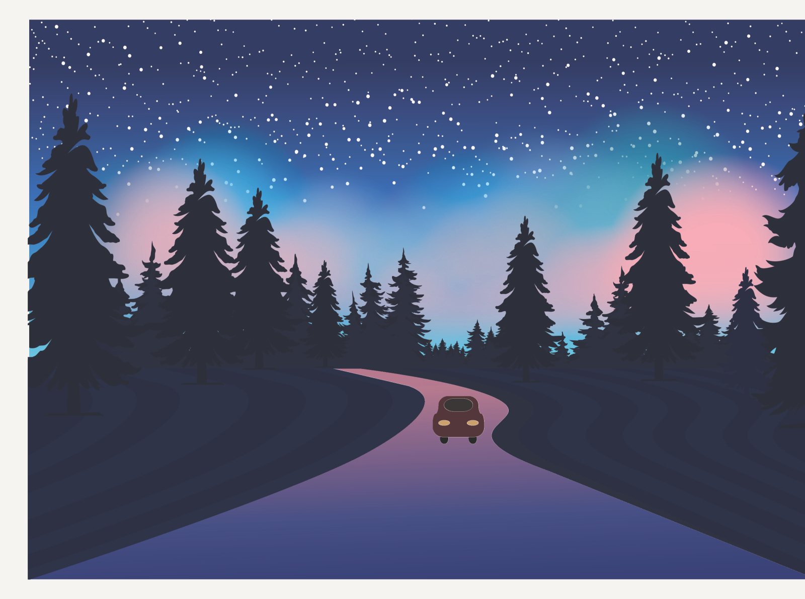 night ride by Shreya Agarwal on Dribbble