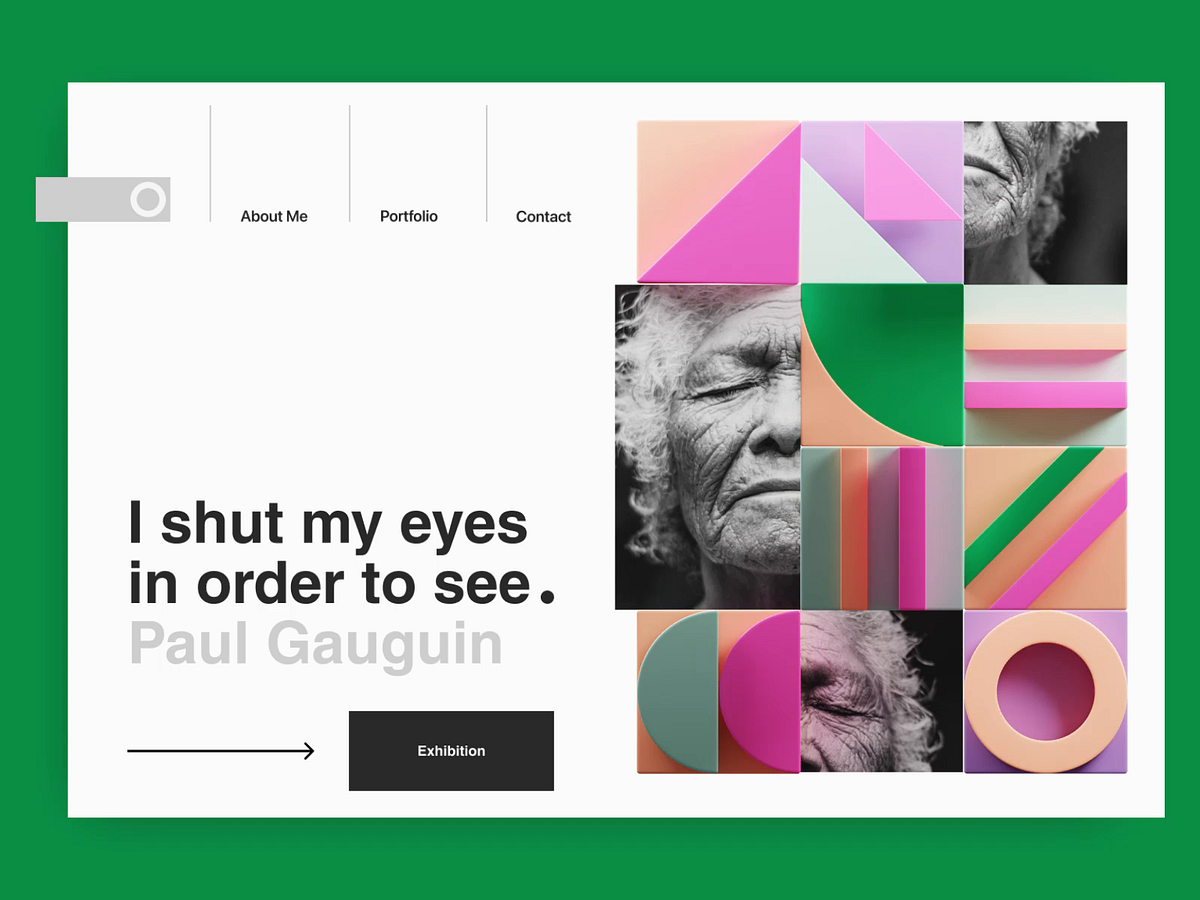 Art Gallery Website UI by Sam Hox on Dribbble
