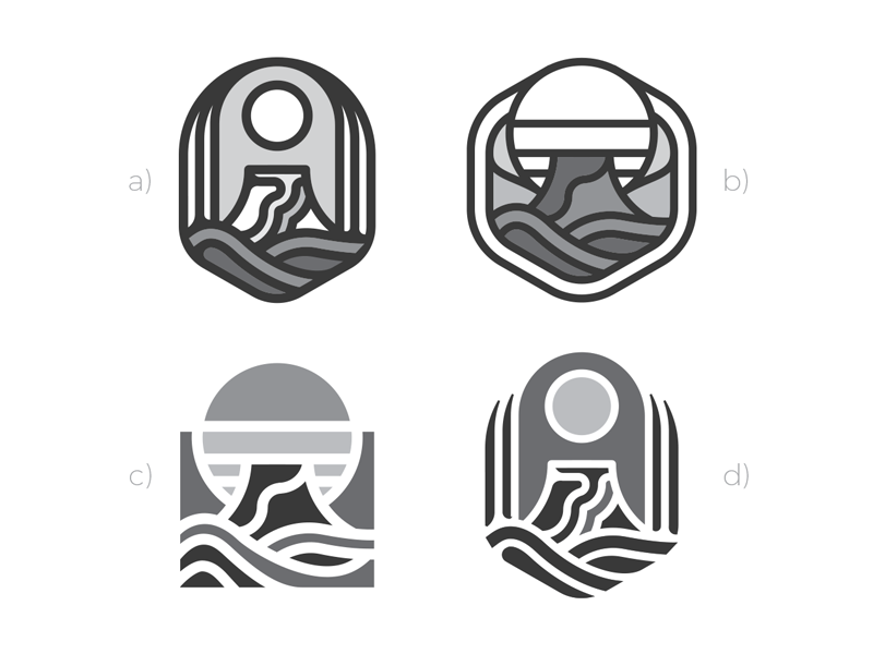 Volcano logos by Sam Hox on Dribbble