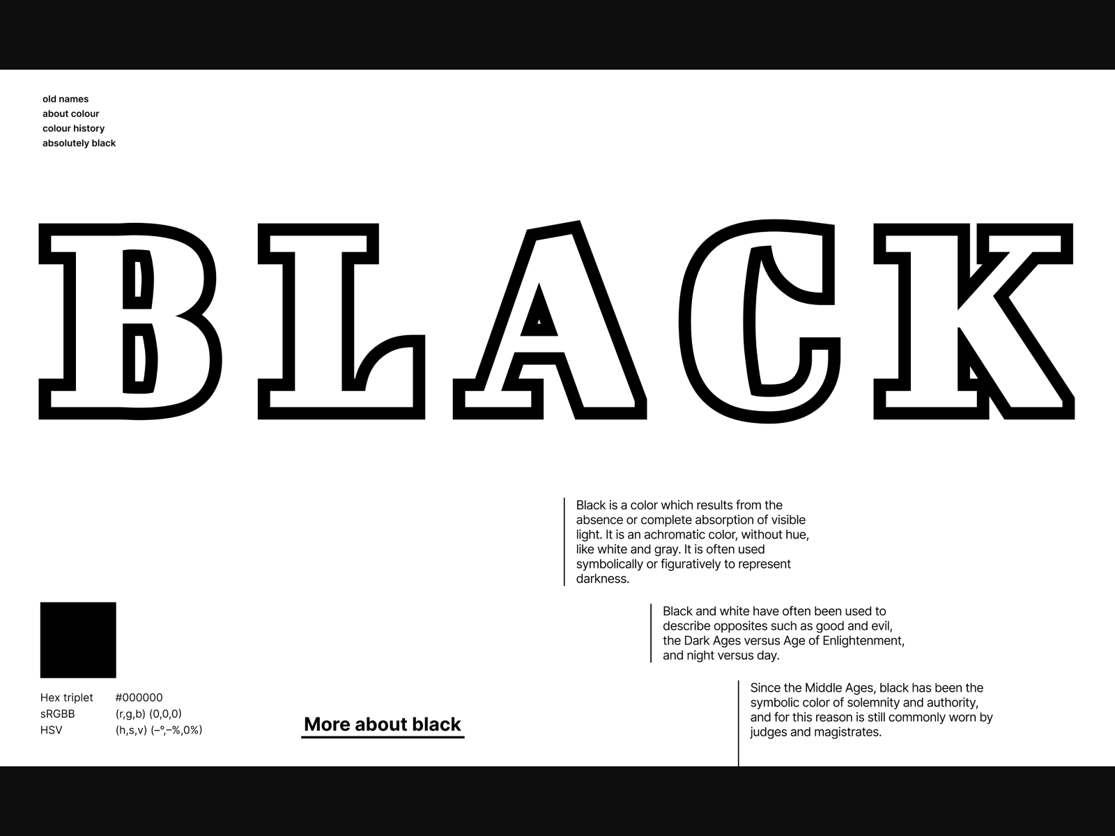 Black Colour By Anastasiia On Dribbble
