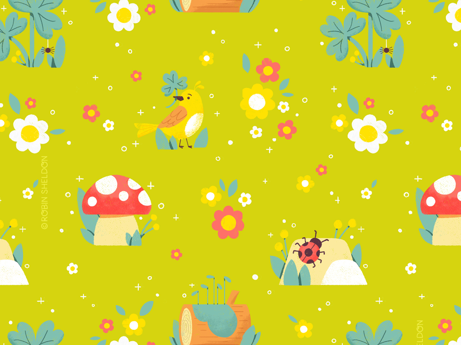 🍃🌸Spring Pattern🌼🌿 by Robin Sheldon on Dribbble