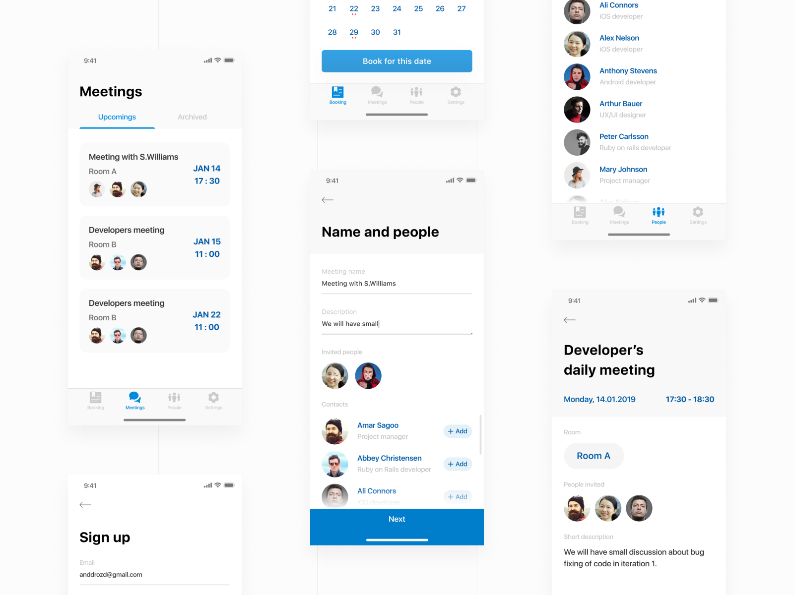 Dribbble - meetly_shot_1.png by Andrew Drozd
