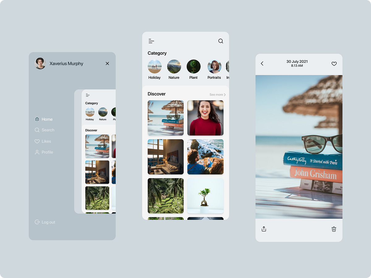 Photo Gallery App designs, themes, templates and downloadable graphic ...