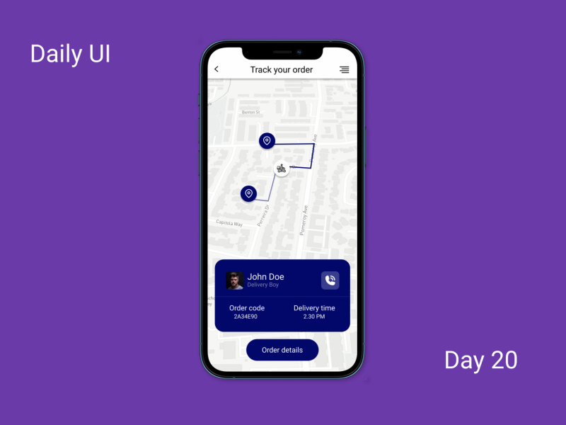 Daily UI:20- Location Tracker by Gowtham on Dribbble