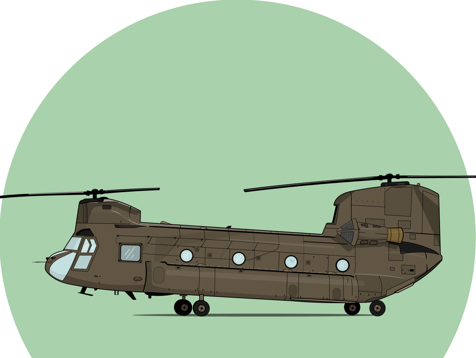 Boeing CH-47 Chinook by peri on Dribbble