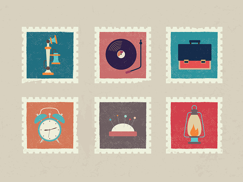 Vintage Icons 01 by anna stylianou on Dribbble