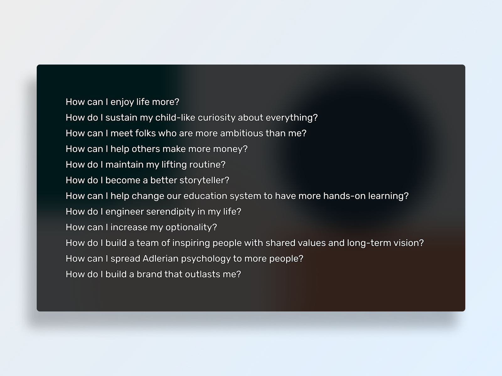 Questions To Keep You Going D By Tushar Nankani On Dribbble