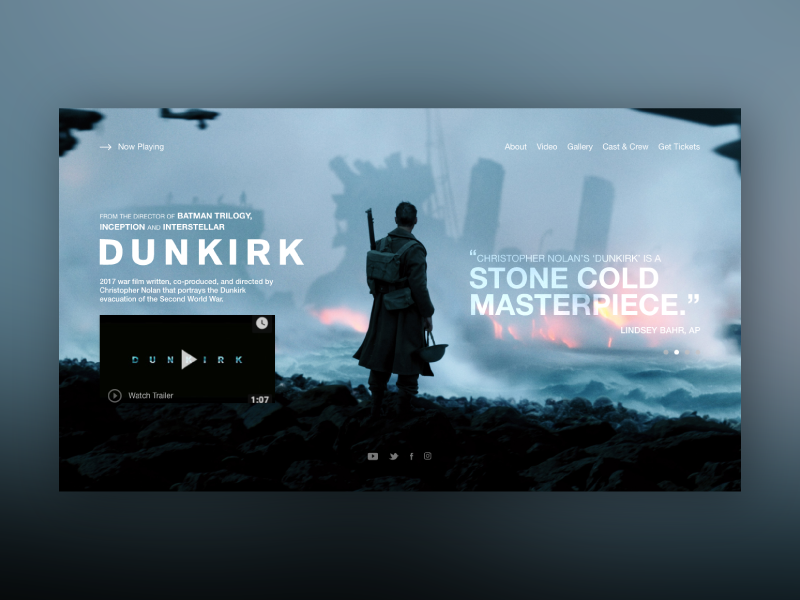 Movie Card UI_Dunkirk - Prototypr | Prototyping