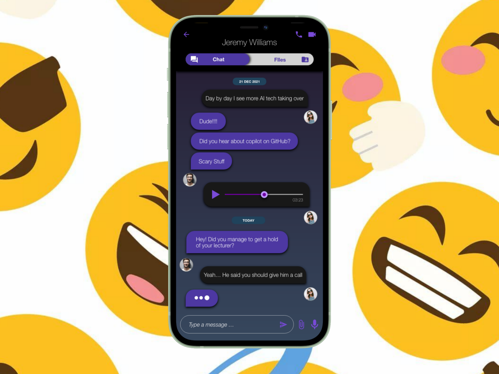 Messaging screen design... by Jo'ash Munian on Dribbble