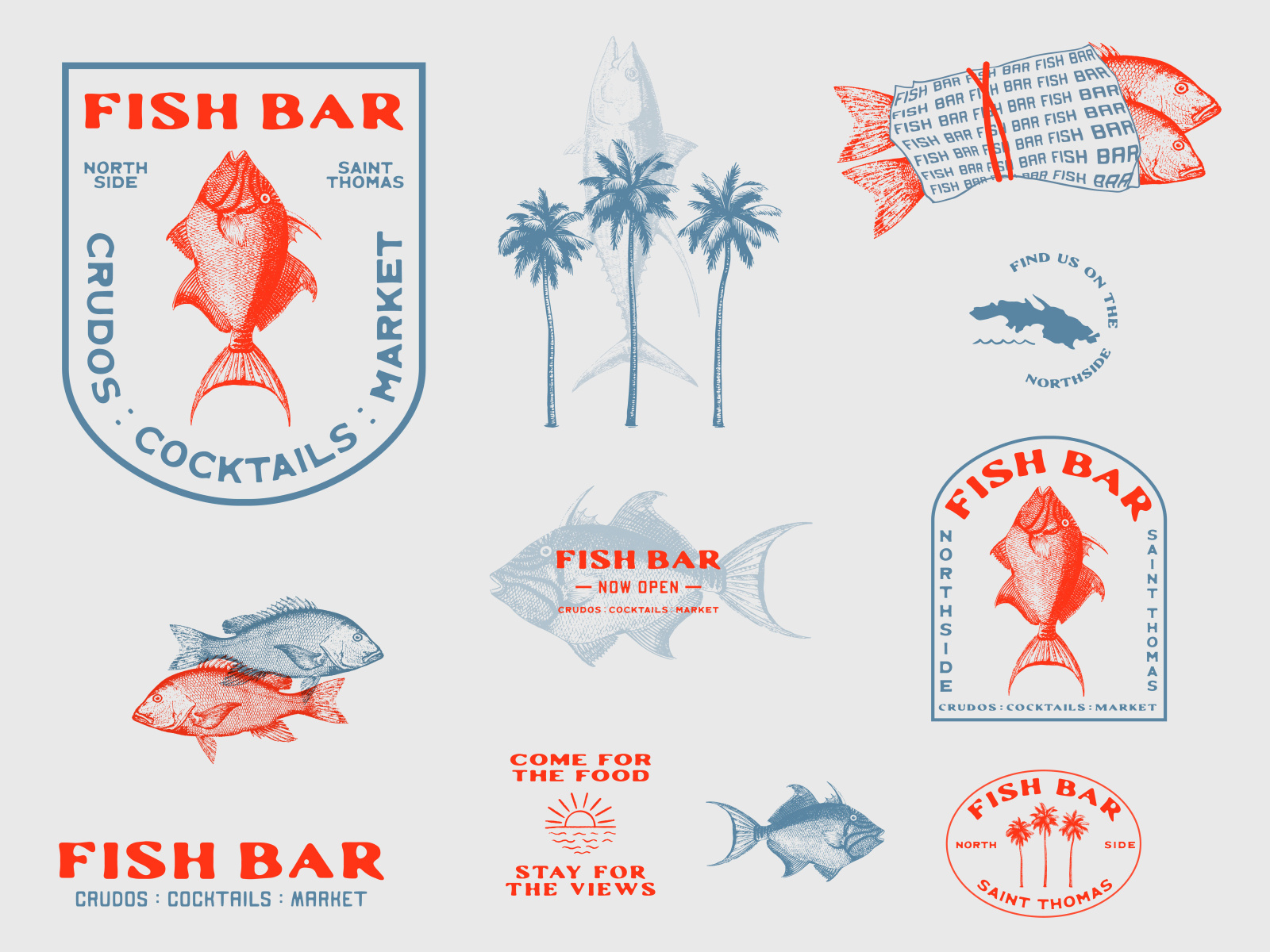 Logo + Branding Design: Fish Bar, St. Thomas US Virgin Islands by ...