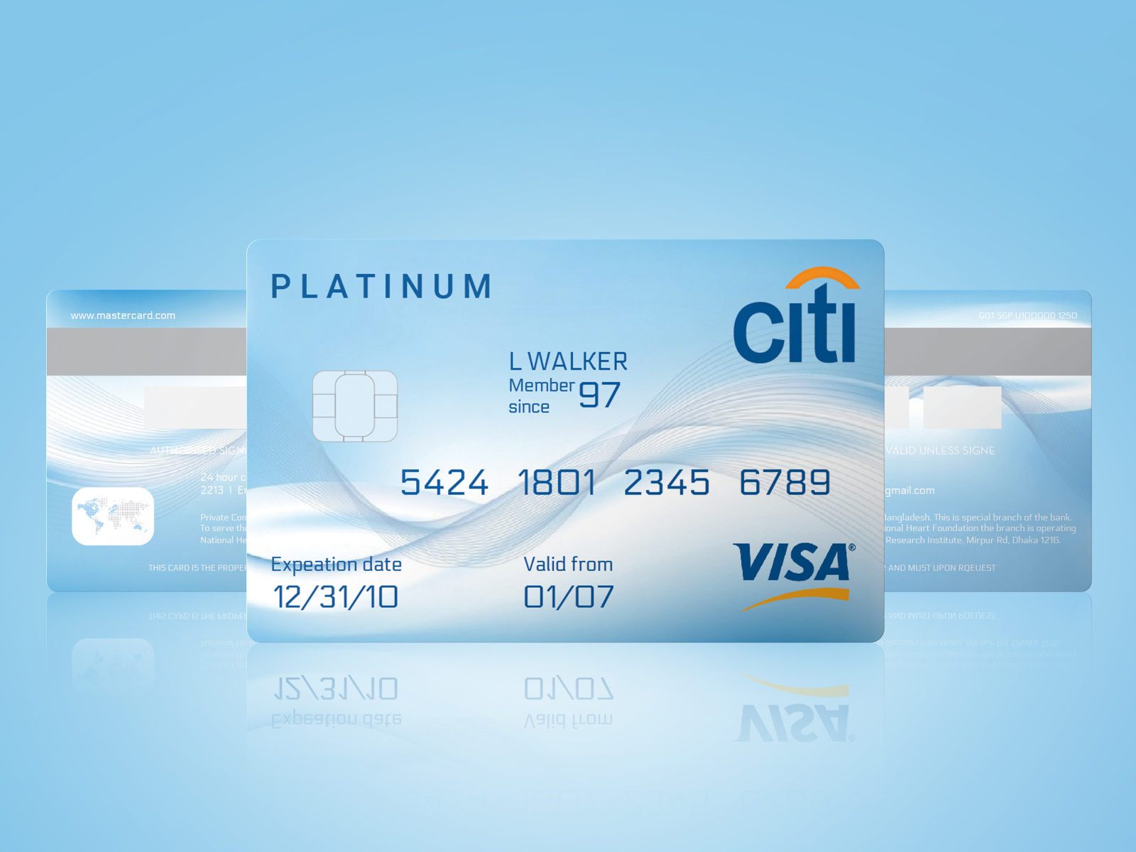 Visa Card Design by Graphics_Buzz14 on Dribbble