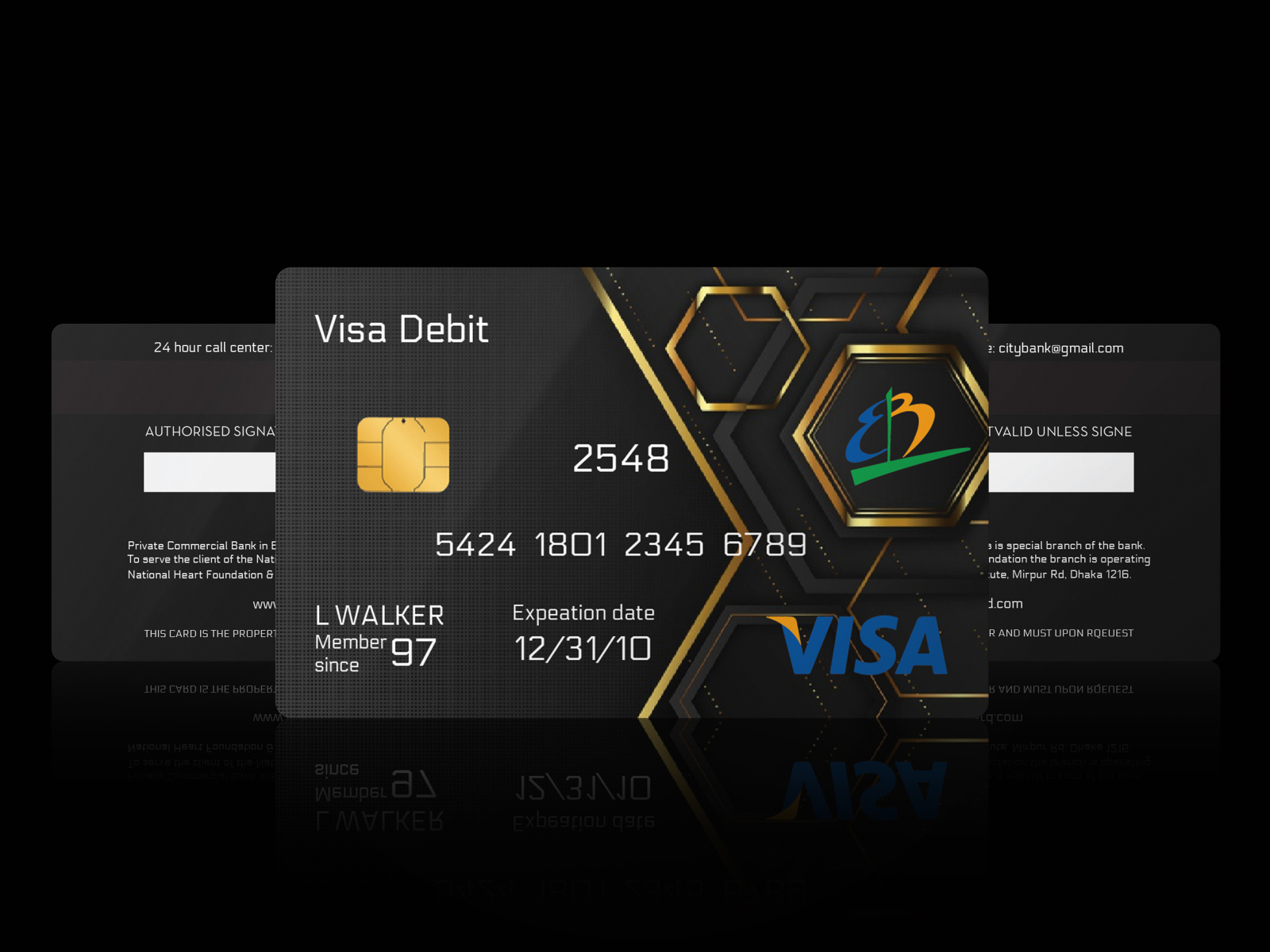 Visa Card Design by Graphics_Buzz14 on Dribbble