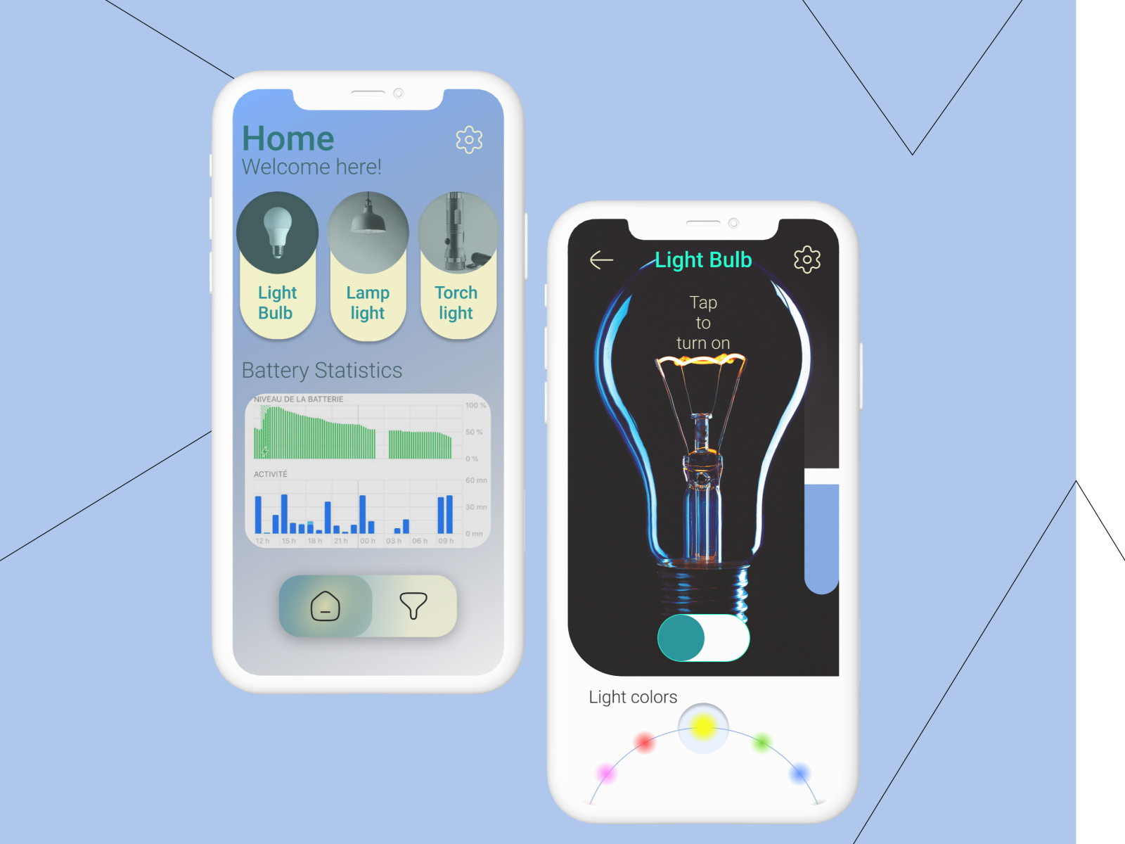 FlashLight mobile app by Mariami on Dribbble