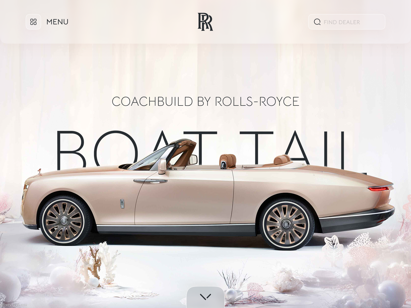 Rolls Royce Boat Tail Header Redesign Concept by AppStudio on Dribbble