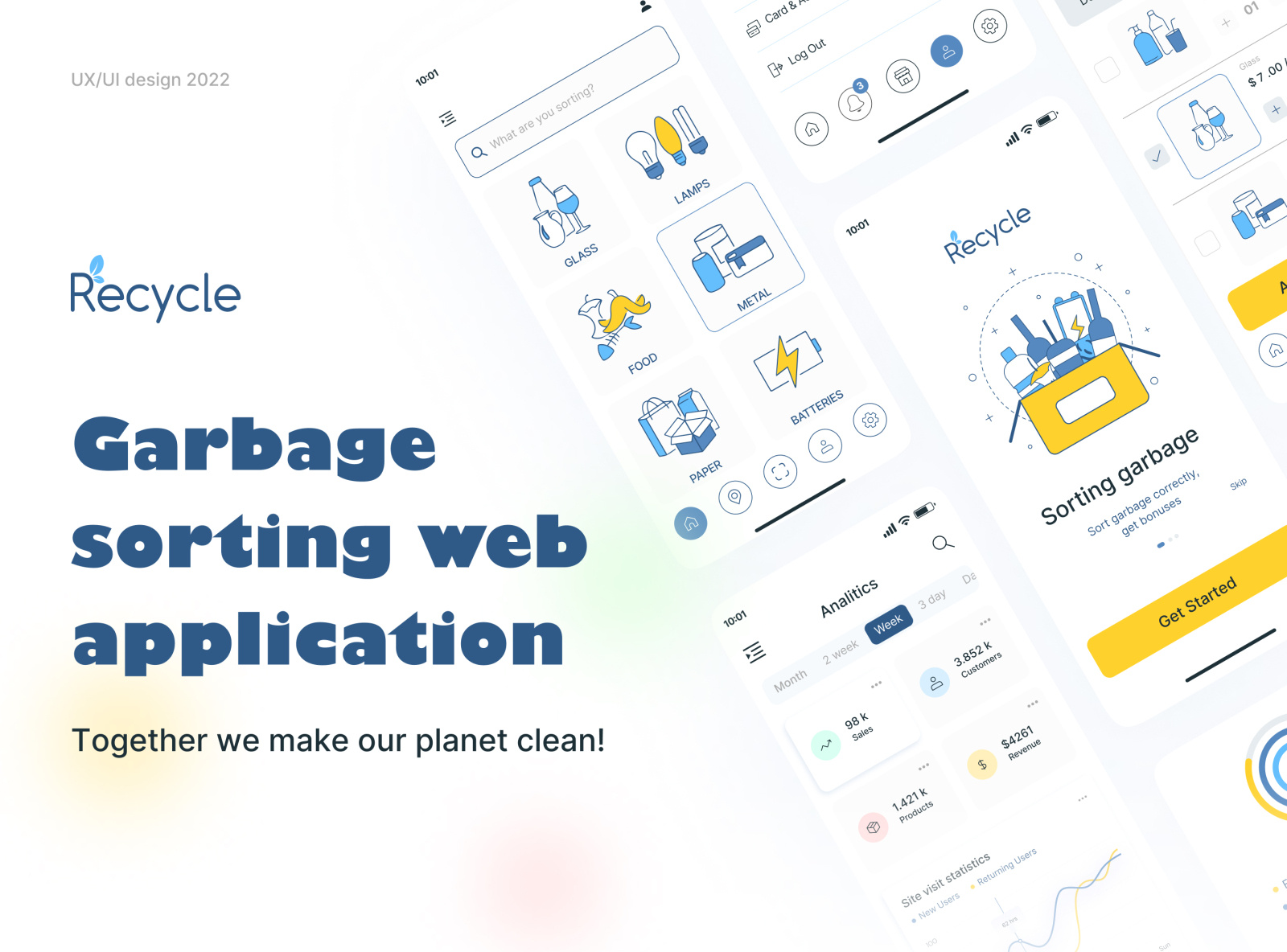 Garbage sorting Web application by Khrystyna Khmeliar on Dribbble