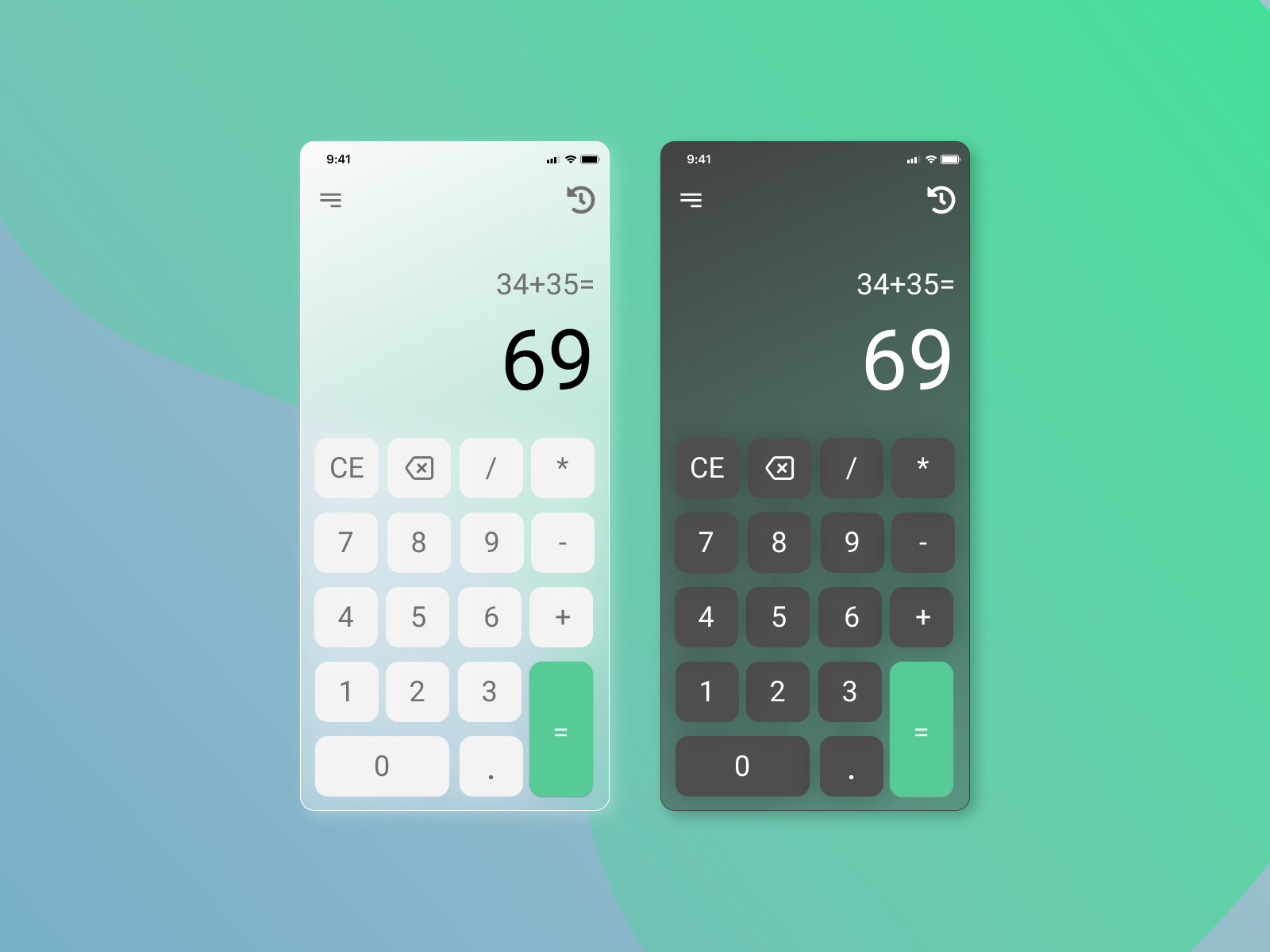 Free Calculator UI by Himank on Dribbble