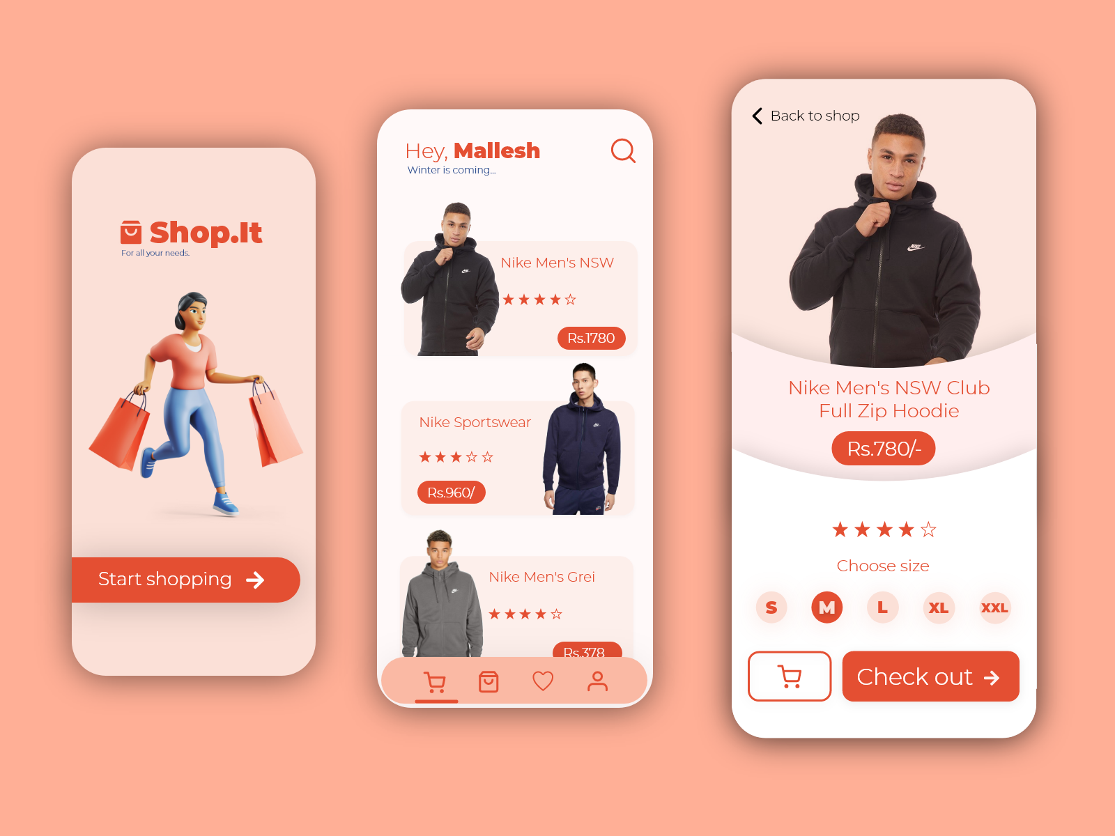 Shop.it - Online Shopping App. by Mallesh Girirajan on Dribbble