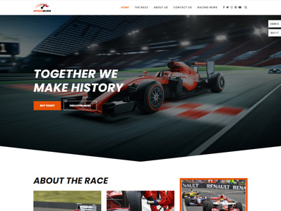 CAR Racing WordPress Website. by Surja Barman on Dribbble