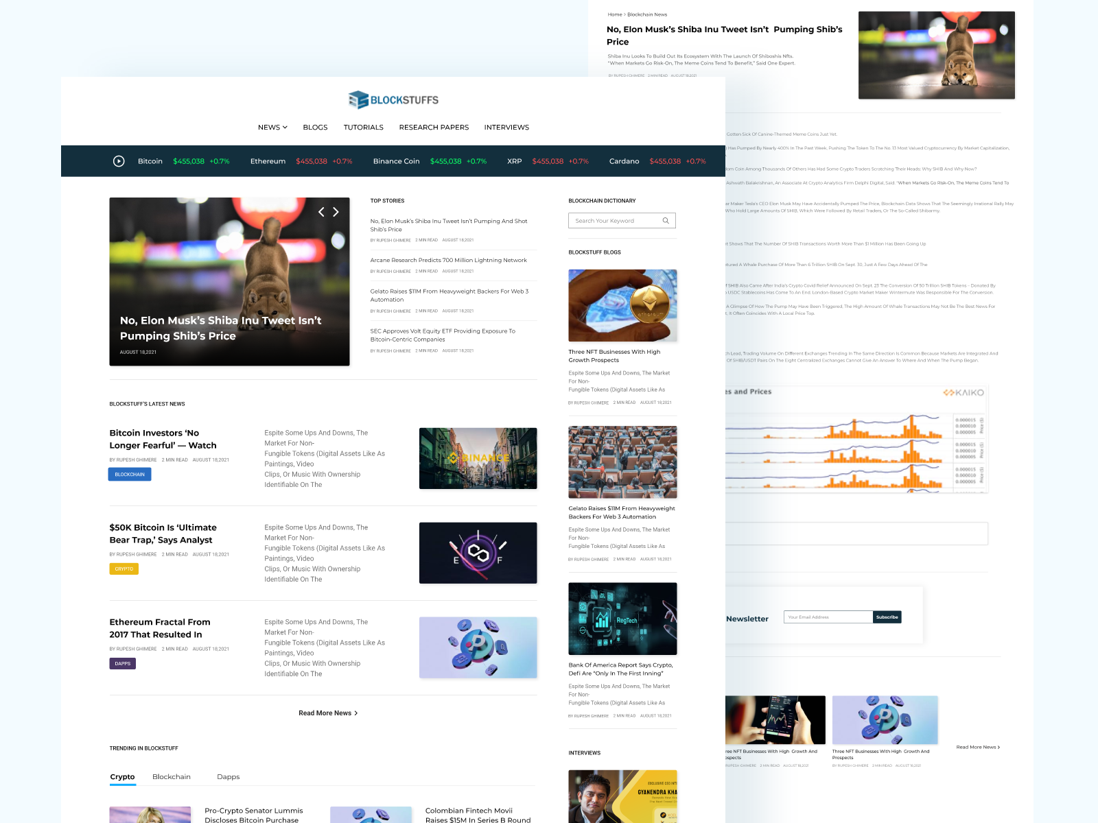 News Blog Website by Sujan Shrestha on Dribbble