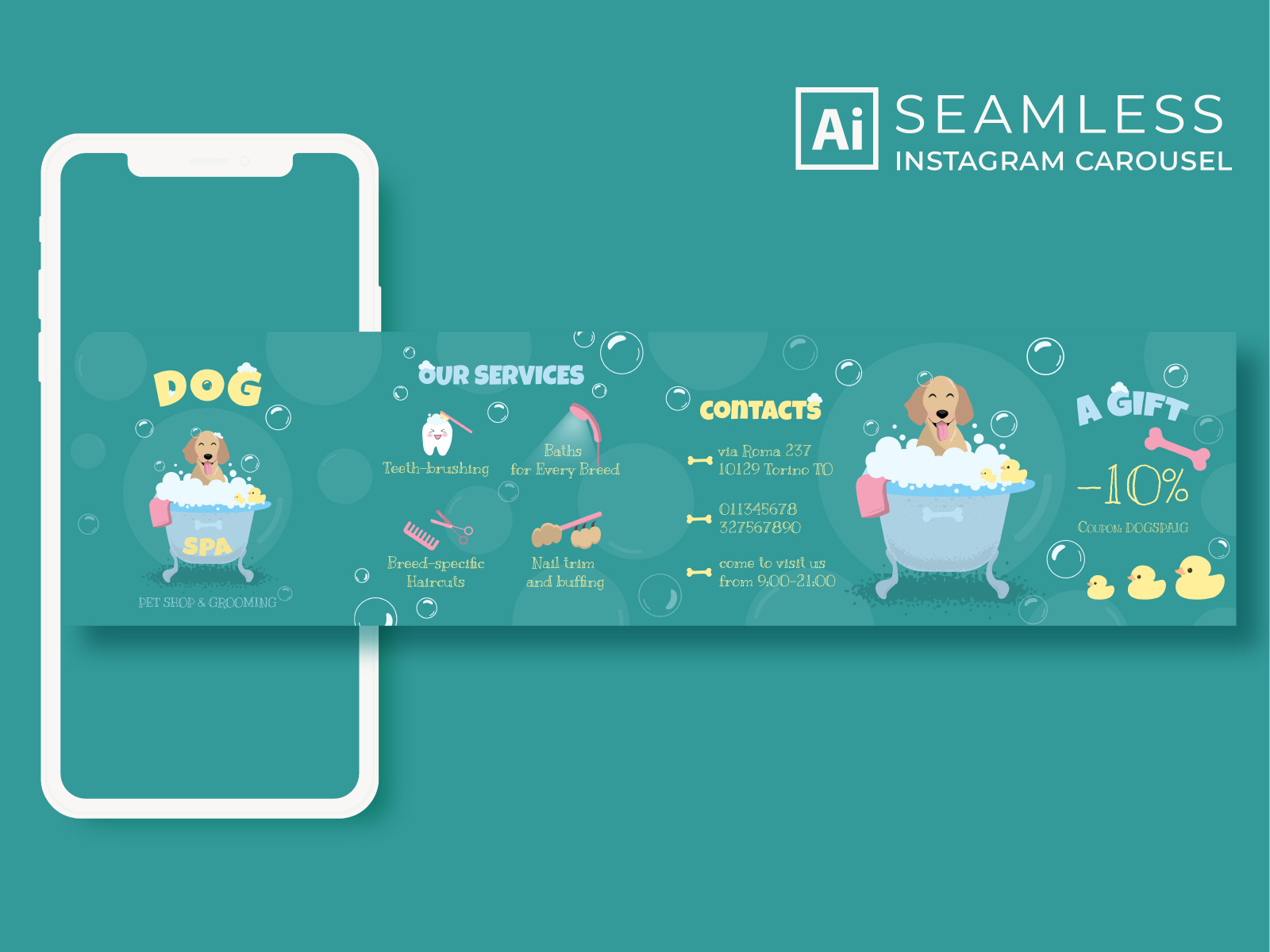 Seamless instagram carousel by Alena G on Dribbble