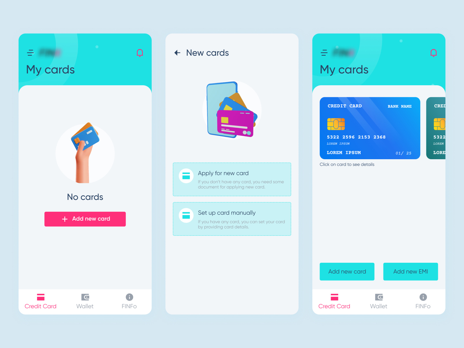 Bank Card Management App by Shafiqul Islam on Dribbble