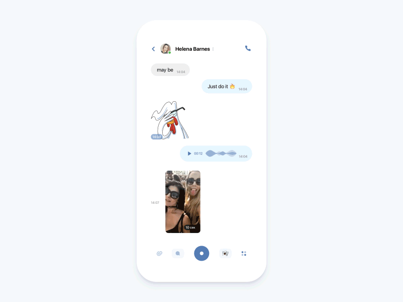 Video Message from VK Messenger by Denis Abdullin on Dribbble