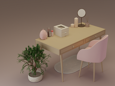 Dressing table Blender 3D by Evgeniya Belozertseva on Dribbble