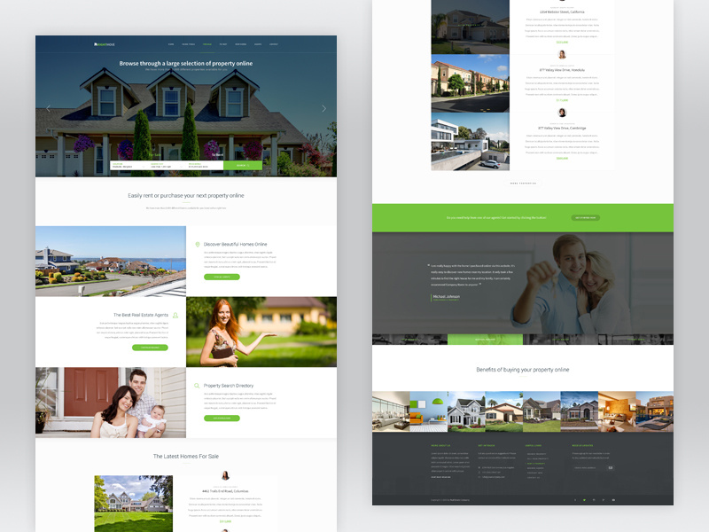 Real Estate Website Design by Codesquash on Dribbble