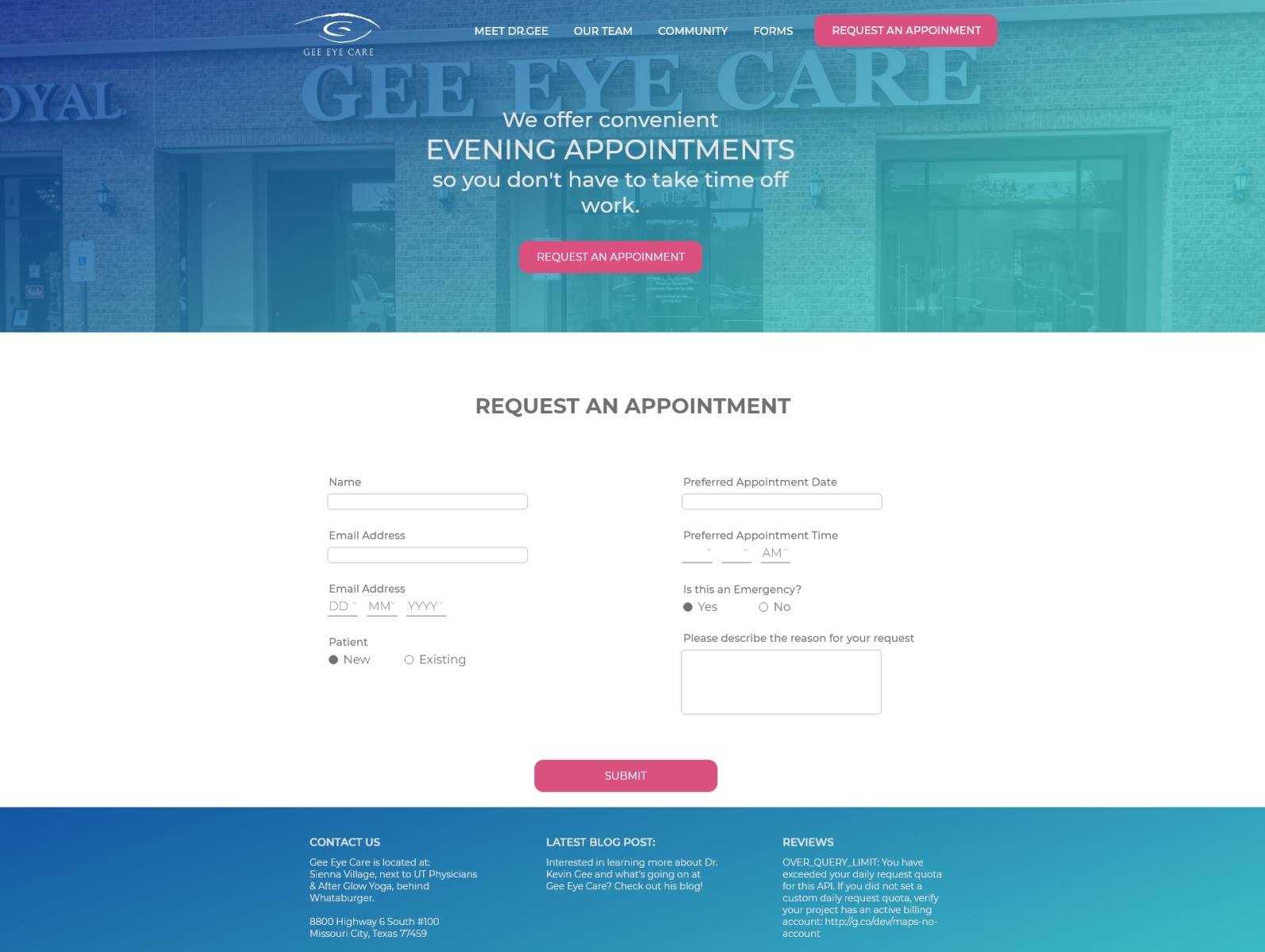 Appointment web page design by Patima Chovelidze on Dribbble