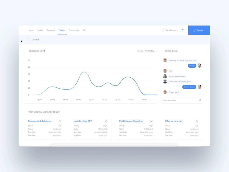 Freelance dashboard - search UI by Alexander Mihailovskis on Dribbble