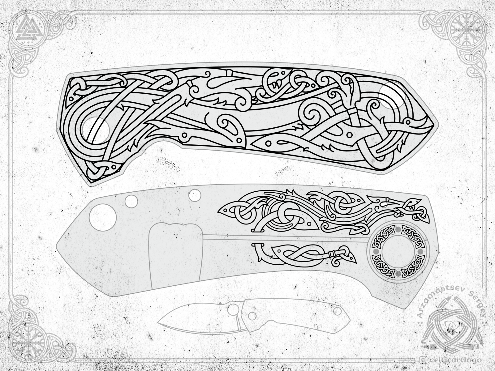 Dragon knife by Sergey Arzamastsev on Dribbble
