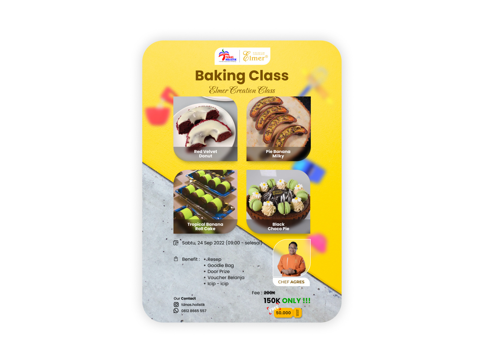 Poster Baking Class Elmer by Asep Kusnawan on Dribbble