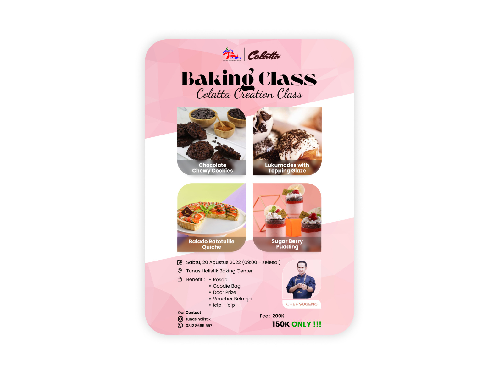 Poster Baking Class Colatta by Asep Kusnawan on Dribbble