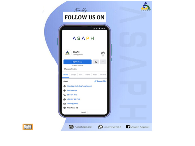 ASAPH Apparel AD (Facebook) by Paul Oluwatosin Akinwumi on Dribbble