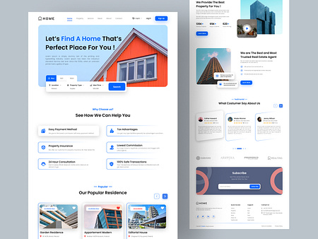 Real Estate Landing Page Design by Zahidul Hossain on Dribbble