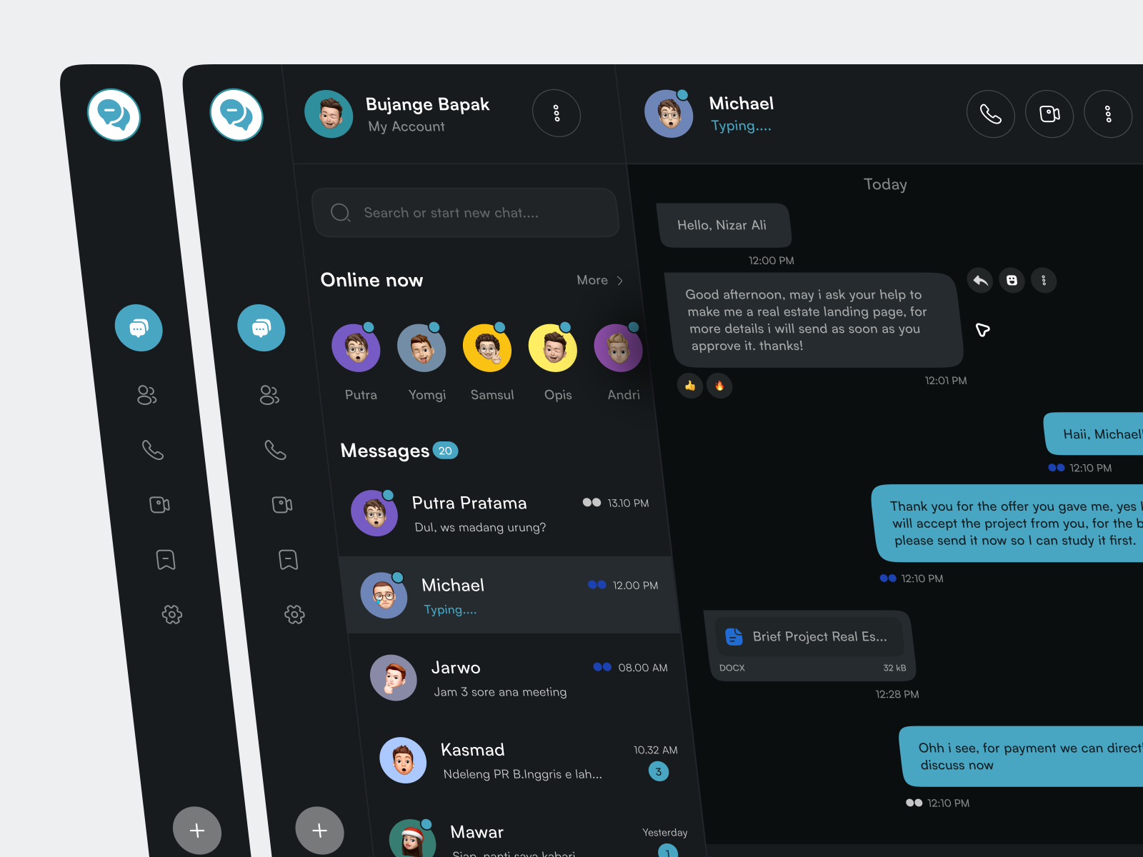 Chatyuh - Chatting Desktop by Nizar Ali ⚡ for Vektora on Dribbble