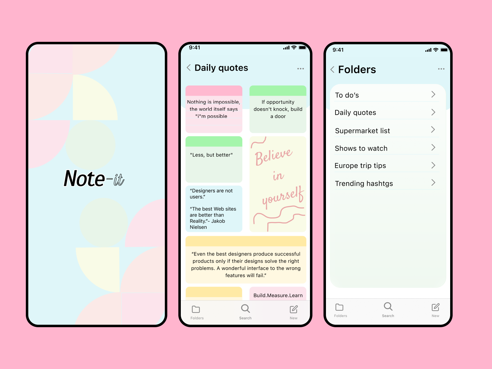 Note-it by Romina Cruz on Dribbble