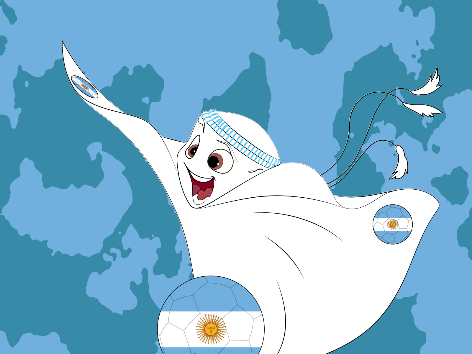 Mascot with Argentina Flag illustration by Anayatul Islam Nayeem on ...