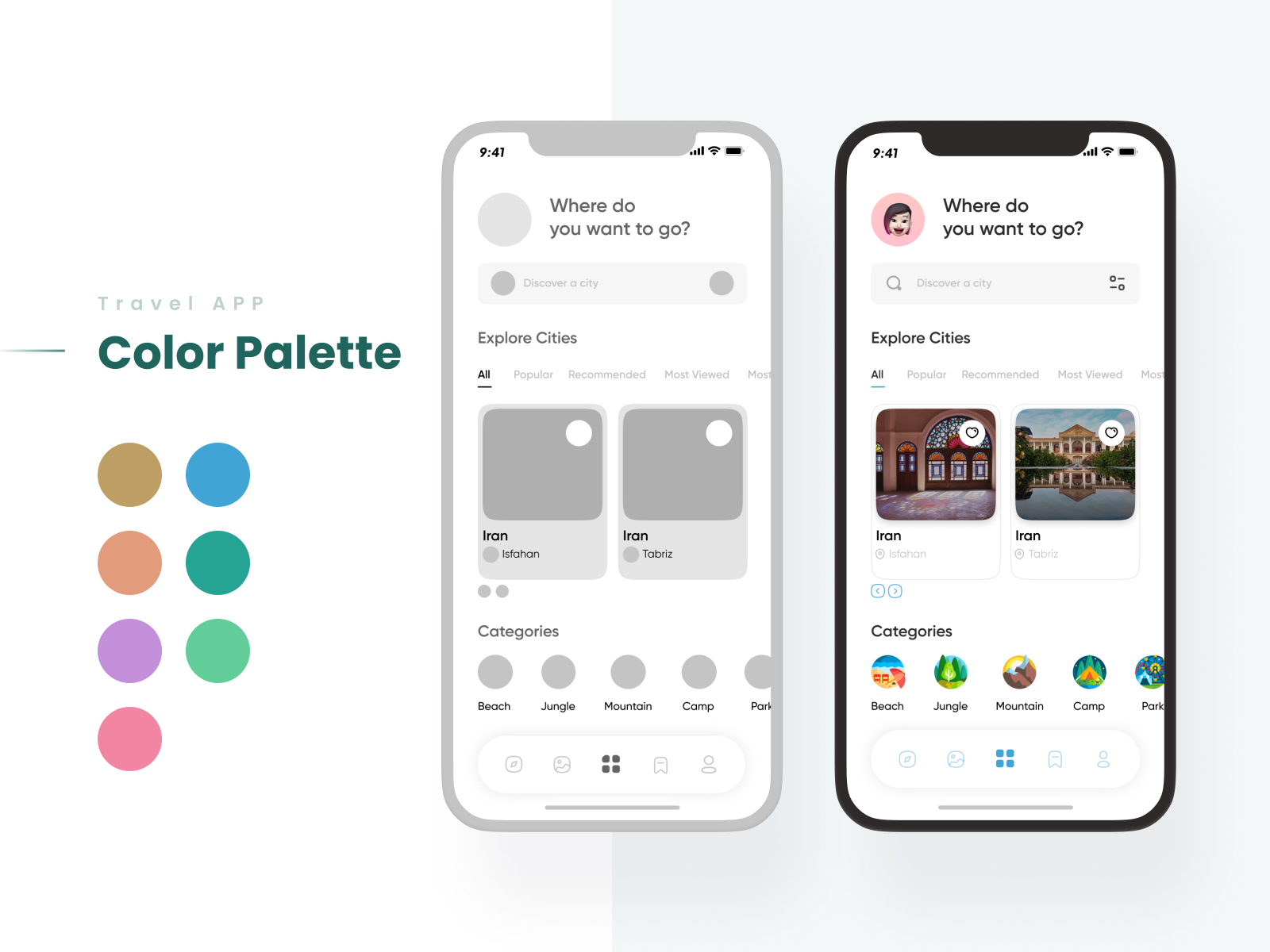 Travel Locations App by aisankahbasi on Dribbble