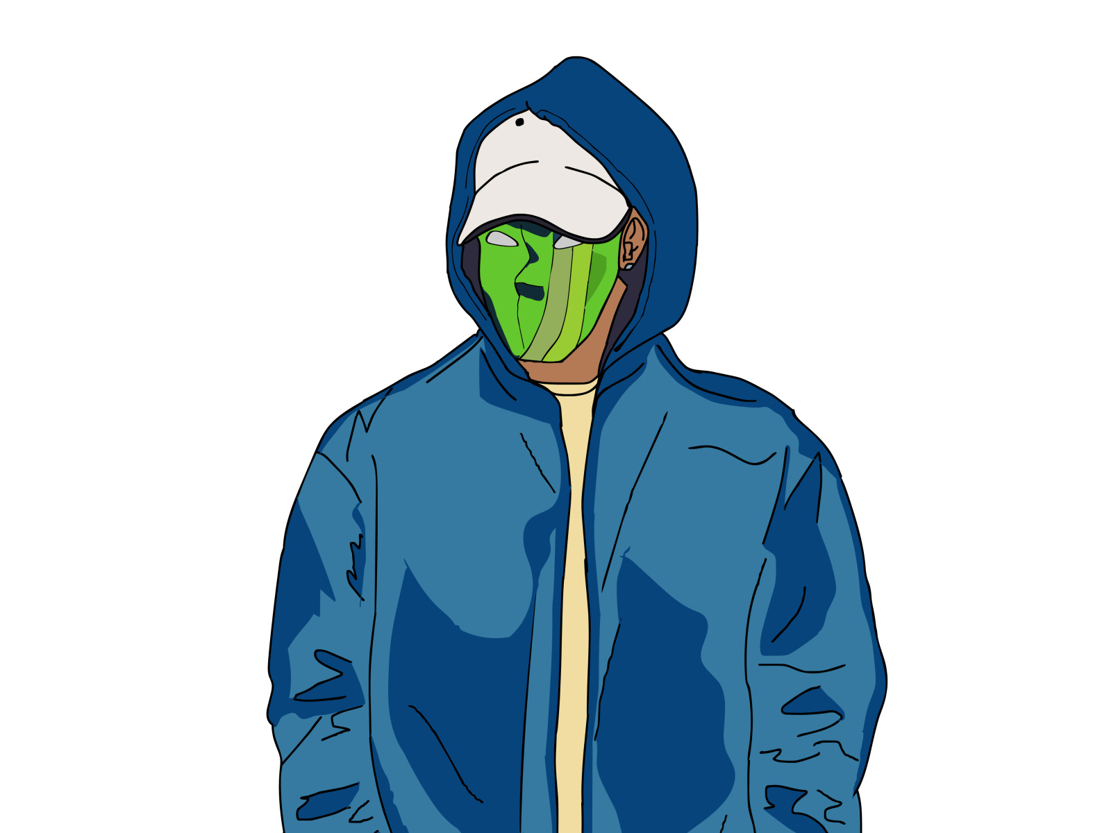 Cool Masked Character wearing parrot mask by Sketchy Verse on Dribbble