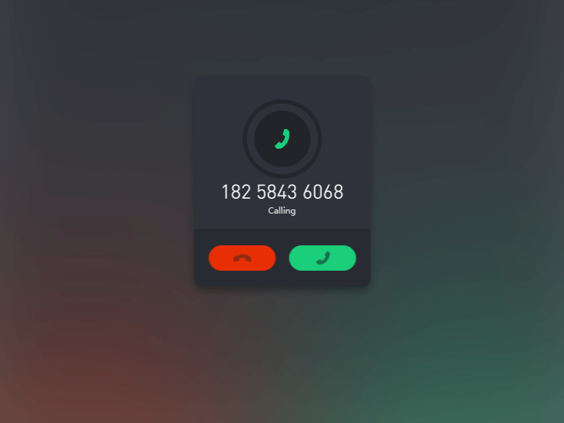 Incoming Interface by Huang Guanglei on Dribbble
