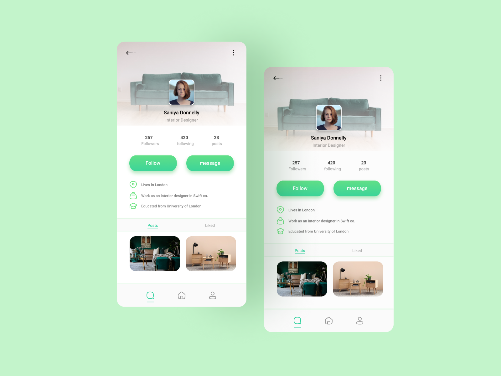 Profile Page UI Design by Mobina on Dribbble