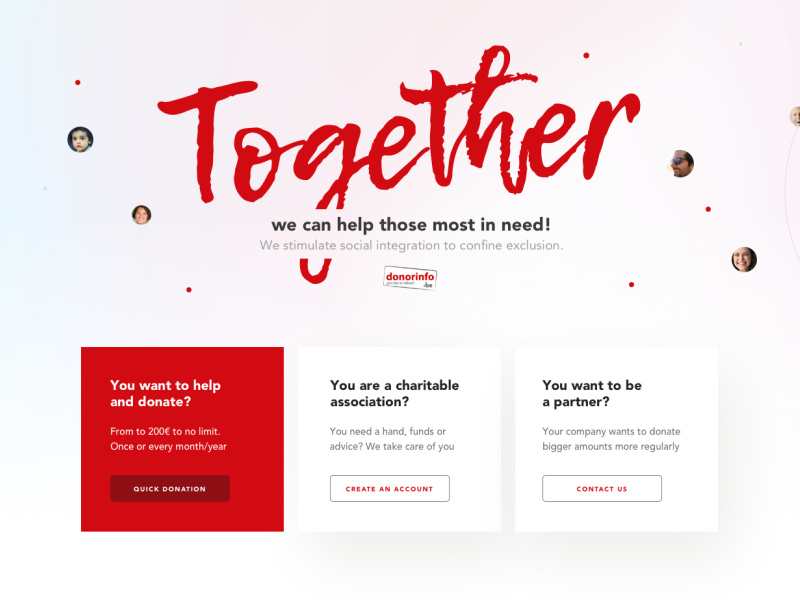 Light header design by Mirkko on Dribbble