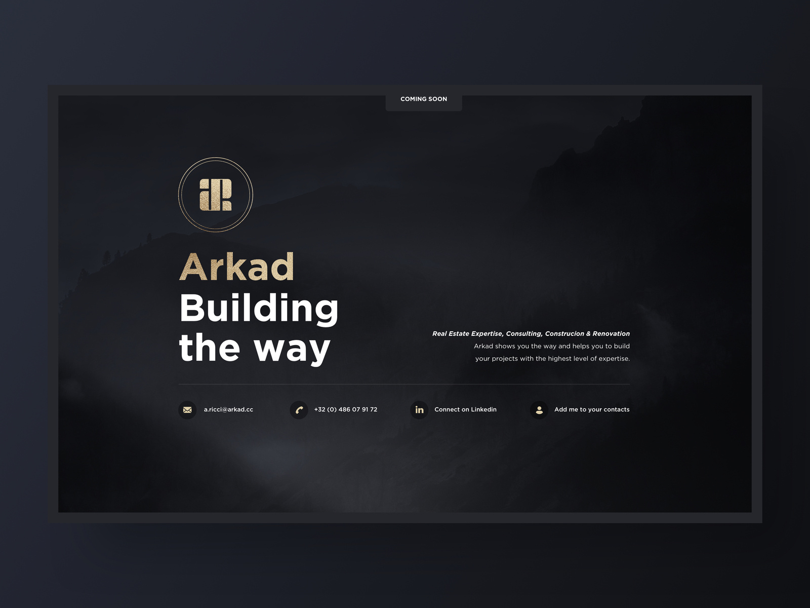 Arkad Coming Soon by Mirkko on Dribbble
