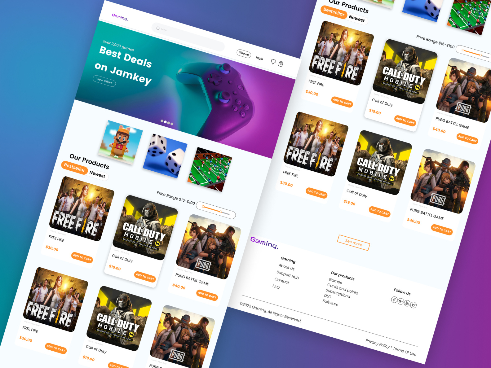 Gaming Website UI Design by Alif H. on Dribbble