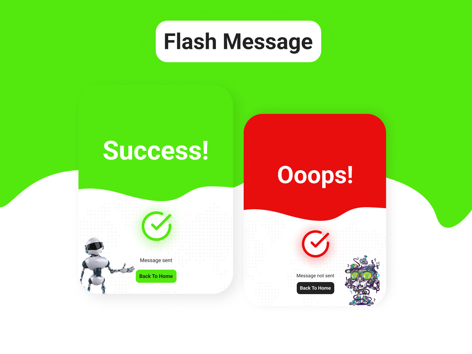 Flash Message Daily ui 11 #dailyui11 #ayanalif by Alif H. on Dribbble