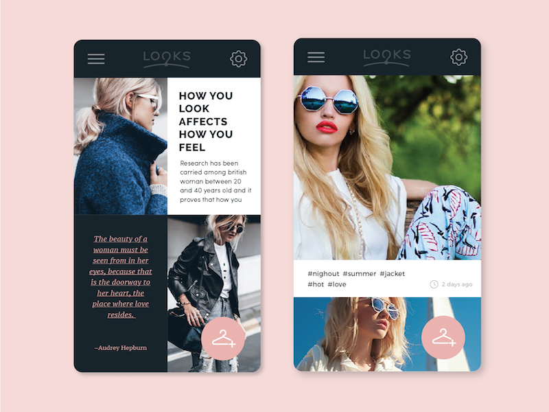 Looks - personal app shopper by Agnieszka Zimolag on Dribbble