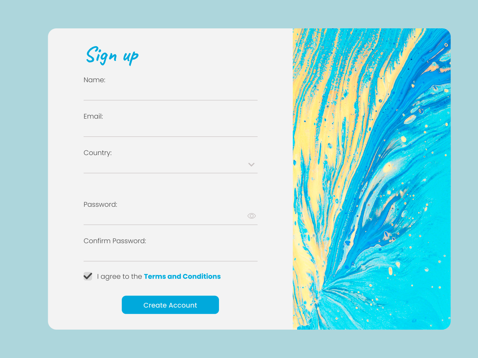 Sign Up Page by Tay Butl on Dribbble